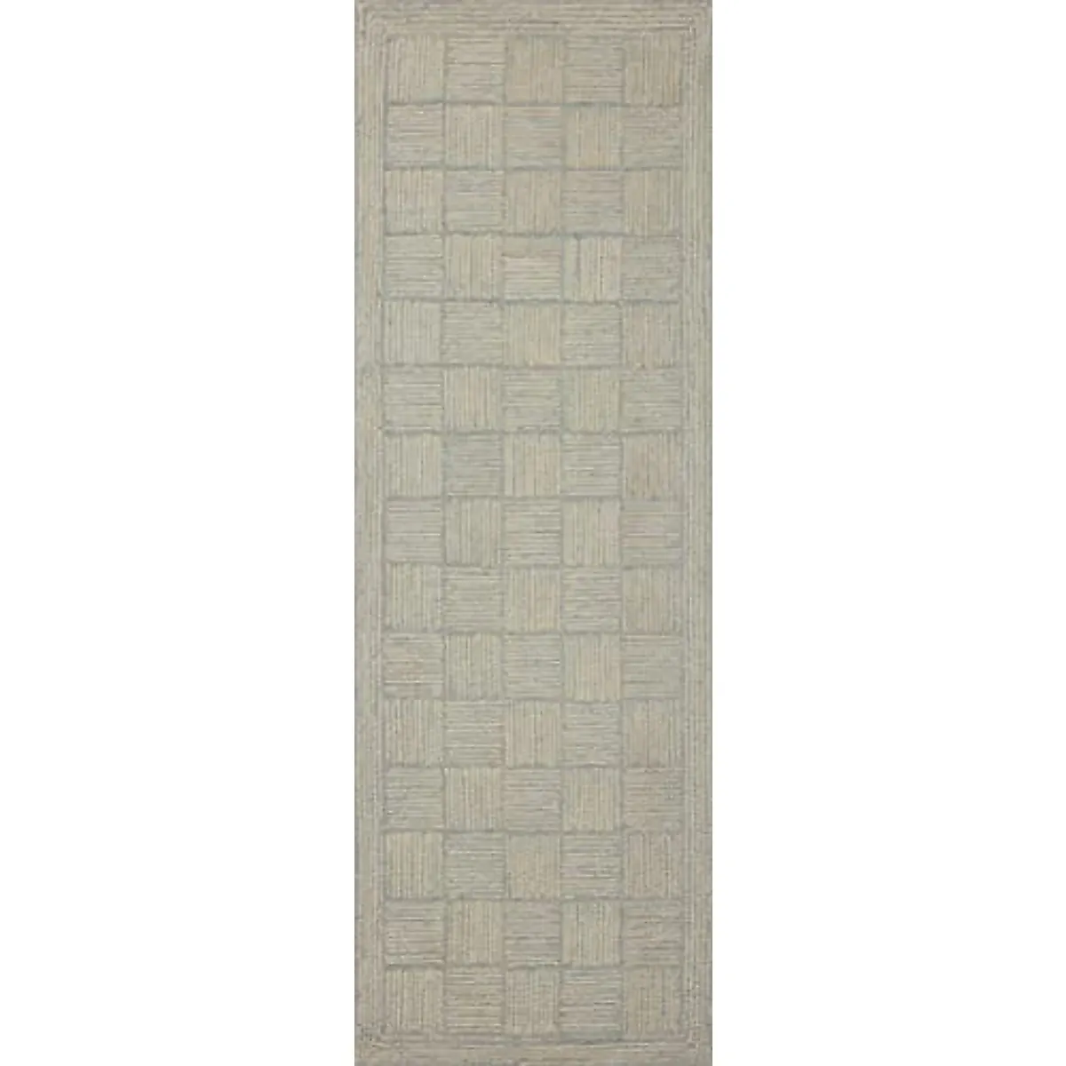 Loloi Chris Loves Julia x Francis Collection FRA-03 Silver/Sky, Contemporary 7'-9" x 9'-9" Area Rug