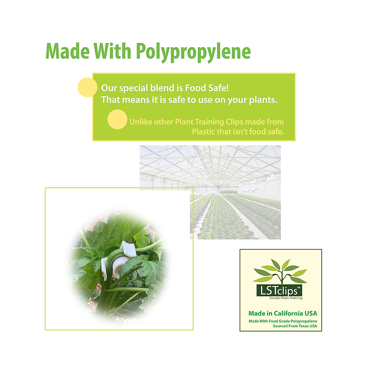 AirTech Home Automation Plant Training Clips, LST Clips for Low Stress Training Plant Stem Support, 90 Degree Angle Plant Clips, Made in California USA, 30pk Green