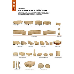 Classic Accessories Terrazzo Water-Resistant 104 Inch Patio Bench/Loveseat Cover, Outdoor Bench Cover