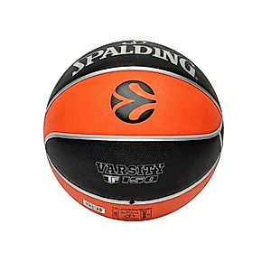 Spalding United Sports Unisex - Adult Euroleague Varsity TF-150 Sz5 Ball, Black/Orange, 7