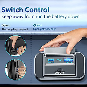 Dual Quick Charge 3.0, RV USB Outlet Qidoe Panel Wall Mount 12 Volt USB Outlet Car Accessories with Power Switch and Cover for RV Cars Truck Golf Cart
