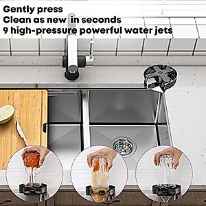 Cup Washer for Sink, Decyam Upgraded Glass Rinser for Kitchen Sink, Stainless Steel Faucet Cup Rinser Sink Attachment - Seconds Quick Rinser, Cup Cleaner, Glass Washer, Sink Baby Bottle Washer…