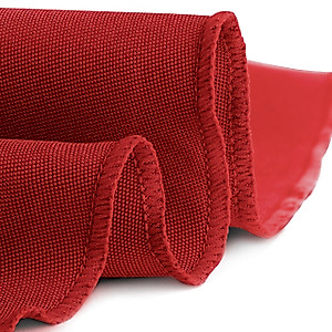 Gee Di Moda Round Tablecloth - 70 Inch Red Round Table Cloth for 24 to 48 Inch Round Tables - Heavy Duty Washable Fabric - for Buffet Table, Holiday Party, Dinner, Wedding & Baby Shower