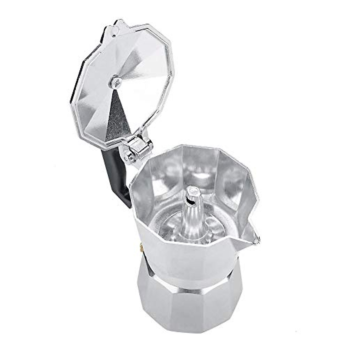 Mocha Pot, Aluminum Classic Espresso Coffee Maker Stove Moka Pot Home Office Use 100ML 2-Cups