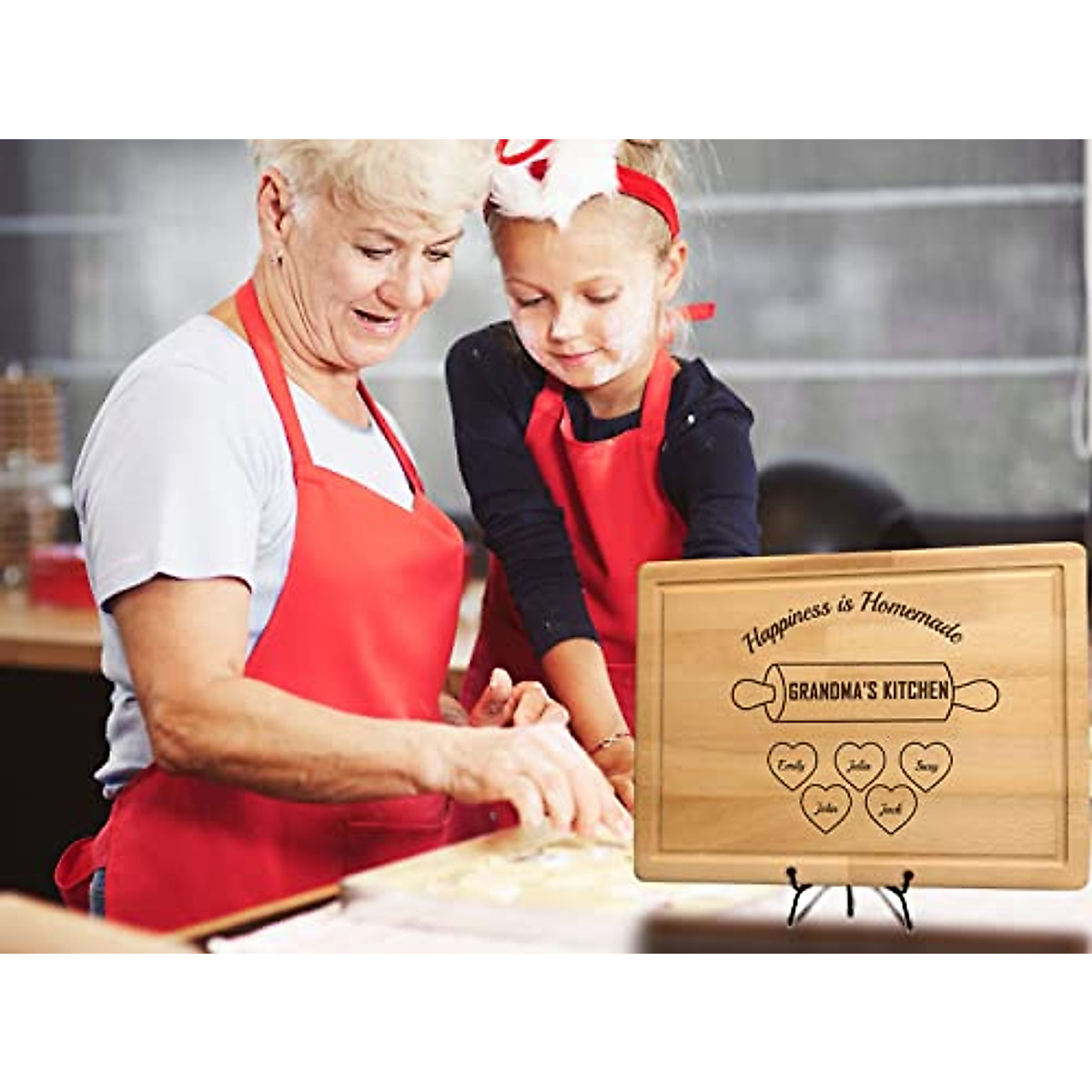 Personalized Gifts for Grandma Kitchen for Mothers Day, Cutting Board, Custom Engraved Serving Board or Decor, Customized Mom and Grandma Gift, Decor for Grandma's Kitchen, Engraved Sign, Christmas