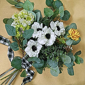 50 Yards Black and White Buffalo Check Plaid Wired Ribbon 1.5" Wide Gingham Ribbon for Rustic Christmas Tree Wreath Gift Wrapping Bows Crafts Floral Arrangement Festive Farmhouse Party Decoration