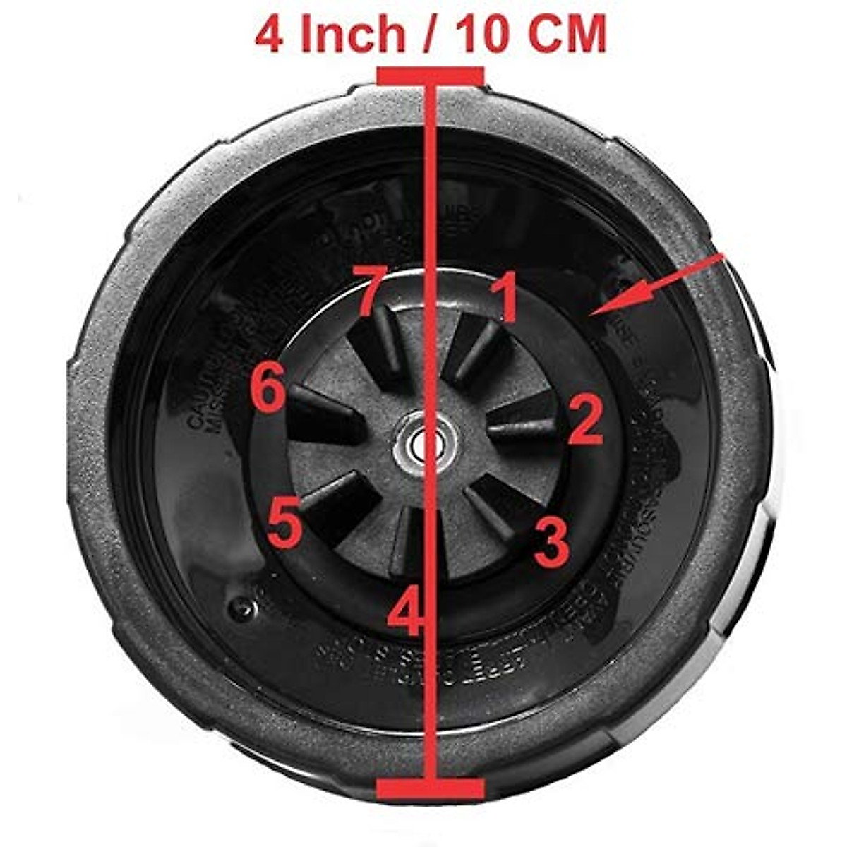 7 Fin Gears Replacement Blender Blade Fit Ninja BN751 BN801 BL450-30 BL456-30 BL454-30 Auto iQ Pro BL685 BL482-30 BL491 BL682-30 BL642 32oz 24oz 18oz Foodi ss351 ss401 Cup Nutri Blender Parts