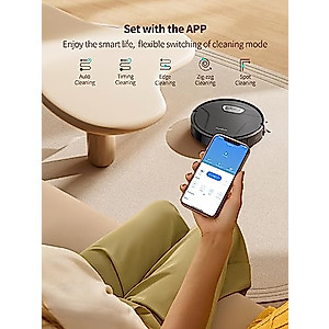 Honiture Robot Vacuum and Mop Combo, G20 Pro Robot Vacuum Cleaner 3 in 1, 4500pa Strong Suction, Self-Charging, App&Remote&Voice Control, Compatible with Alexa, Ideal for Carpet, Hard Floor, Pet Hair