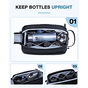 BAGSMART Toiletry Bag for Men, Large Travel Toiletry Organizer, Dopp Kit Water-resistant Shaving Bag for Toiletries Accessories - Black