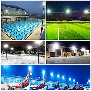 LHOTSE 2 Pack 50W LED Flood Light Outdoor,8000 lumens LED Work Light with Motion Sensor and Plug,IP65 Waterproof Outdoor Floodlights,6500K Daylight White Super Bright Security Light for Garden Patio