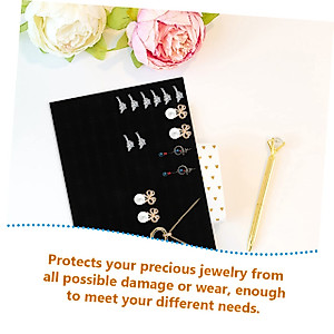 Jewelry Trays 8pcs Jewelry Box Stud Earring Organizer Ring Jewelry Box Organizer Jewelry Storage Organizer Earrings Black Sponge Pad Leather Foam Showcase Pads