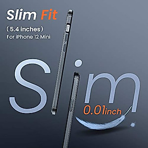 AINOPE 2020 New iPhone 12 Mini Case [5.4 inches], Full Covered Shockproof Protective Case Soft TPU Protective Cover Compatible with iPhone 12 Mini -Black