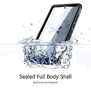 Ghostek NAUTICAL Note 20 Ultra Waterproof Case Full Body with Screen Protector Built-In Watertight Seal Wireless Charging Compatible Designed for 2020 Samsung Galaxy Note20 Ultra 5G (6.9 Inch) (Black)