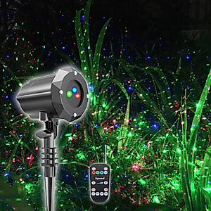 Poeland Garden Lights Moving Laser Christmas Lights Firefly Star Projector for Home and Garden