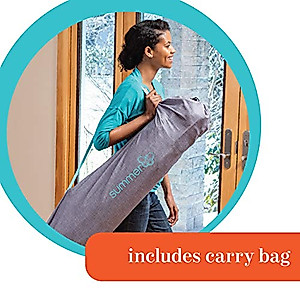 Summer Pop ‘N Play Deluxe Ultimate Playard, Aqua Splash - Full Coverage Indoor/Outdoor Portable Play Pen with Fast, Easy and Compact Fold