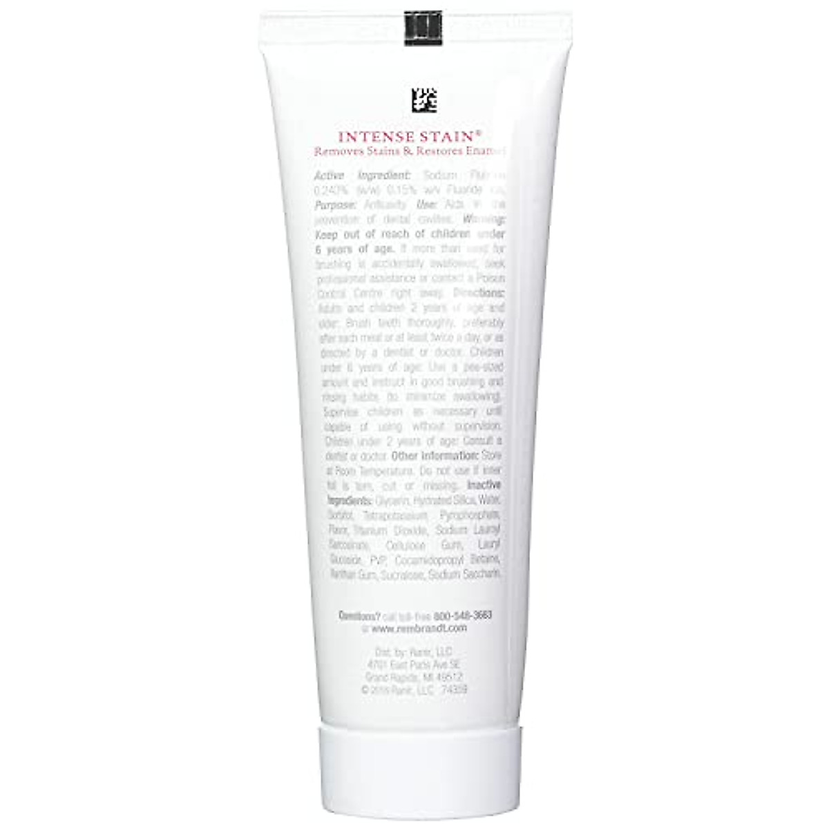 PACK OF 6 - Rembrandt Intense Stain Whitening Toothpaste, Mint, 3.5 oz