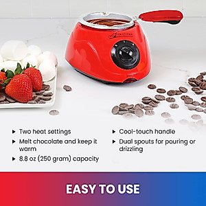 Chocolatiere - Electric Chocolate Melting Pot in Red