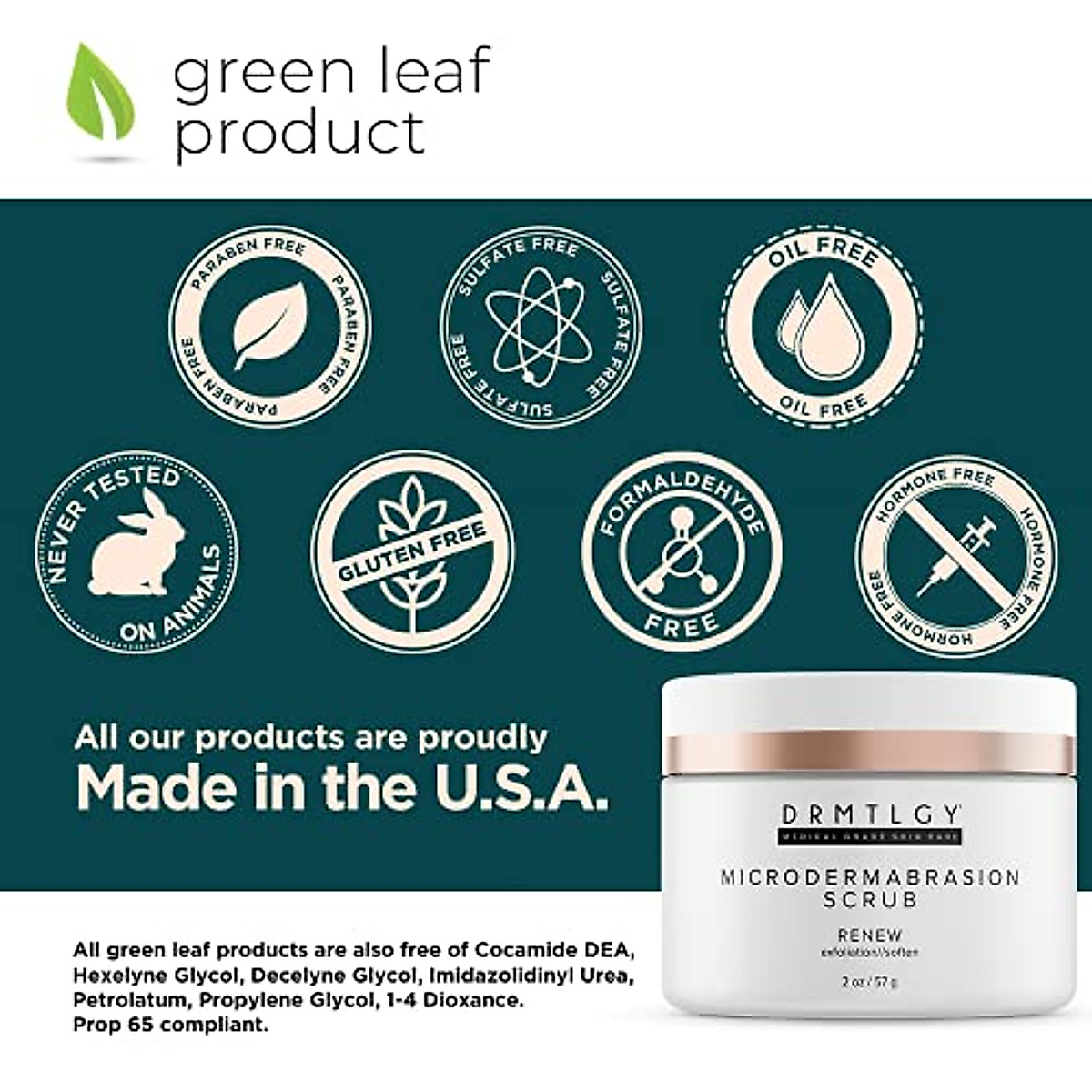 DRMTLGY Microdermabrasion Facial Scrub and Face Mask. Non-Abrasive Face Exfoliator Improves Acne Scars, Blackheads, Pore Size, and Skin Texture. 2 oz