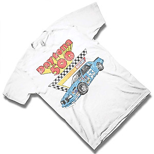 NASCAR Vintage Daytona 500 Shirt Racing Mens Graphic T-Shirt (White Daytona, X-Large)