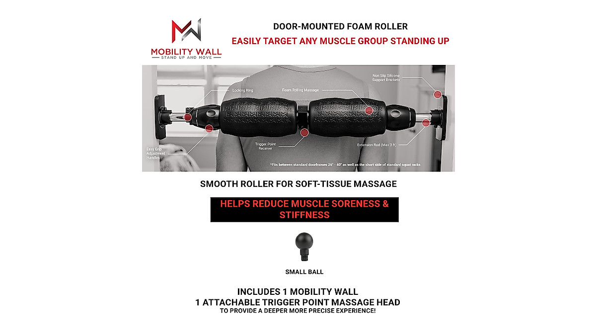 Mobility Wall Foam Roller for Muscle Recovery & Mobility