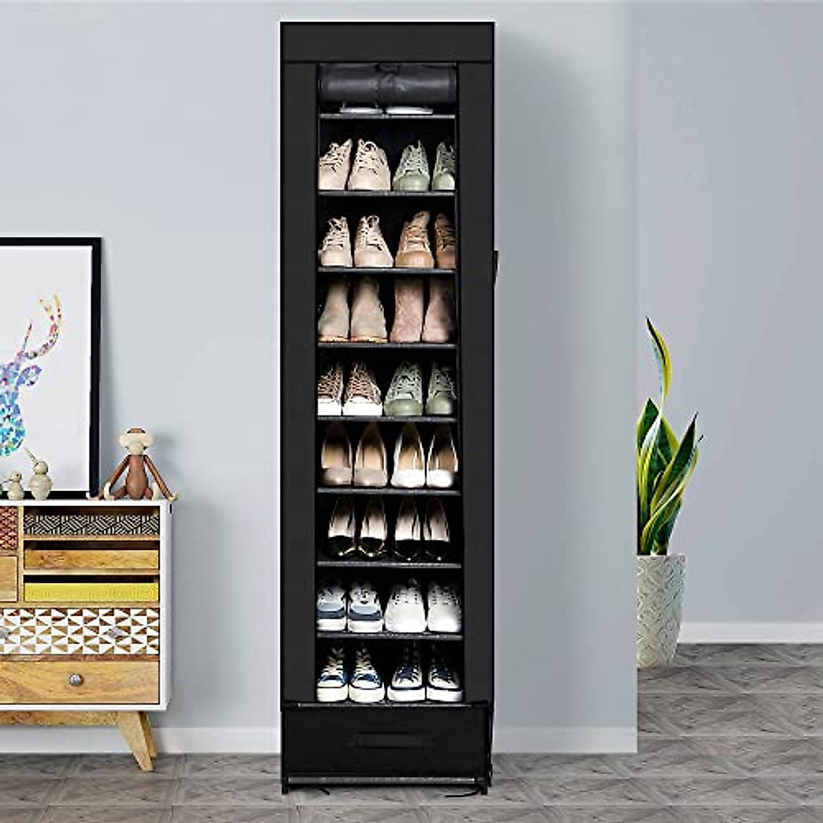 OYREL Shoe Rack, Sturdy Metal Shoe Rack Organizer,Narrow Shoe Rack,Shoe Racks for Closets,Shoes Rack,Shoe Stand,Shoe Shelf