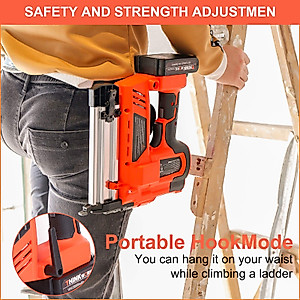 THINKWORK 20V 18 Gauge Cordless Brad Nailer, Durable Nail Gun Battery Powered - (2 in 1 Dual Mode) with Powerful Battery&Fast Charger, 1000 Nails, Single or Contact Firing for Woodworking, Renovation