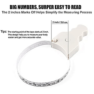 Body Measure Tape Accurate Body Measuring Tape Automatic Telescopic Body Fat Measuring Tape with Lock Pin & Push-Button Arms Chest Thigh Waist Measure Tape for Fitness, Weight Loss, Muscle Gain