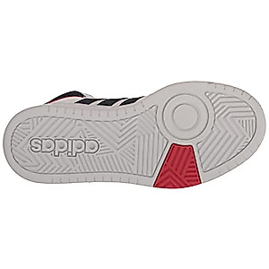 adidas Adult Hoops 3.0 Mid White/Legend Ink/Vivid Red 9