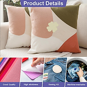 Amrules Iron Patches, 30 Piece 3.7 X 4.9 Inch Multi-Colored Fabric Repair Kit, 29 Shades Iron on Patches for Jeans, Shirts, Clothes, Pants