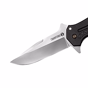 Cold Steel Crawford Model 1 3.5" 4034SS Clip Point Blade 4.875" Black Zy-Ex Handle Tactical Folding Knife, Boxed