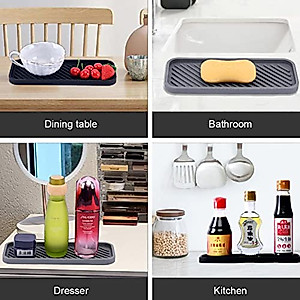 2PCS Silicone Sponge Holder Kitchen Sponge Holder,Silicone Sink Organizer Tray Organizer Tray for Bathroom, Soap Dispenser