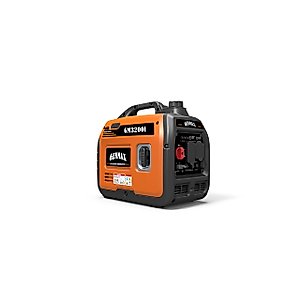GENMAX Portable Generator,3200W Ultra-Quiet Gas Engine & RV Ready, EPA Compliant, Eco-Mode Feature, Ultra Lightweight for Backup Home Use & Camping (GM-3200i)