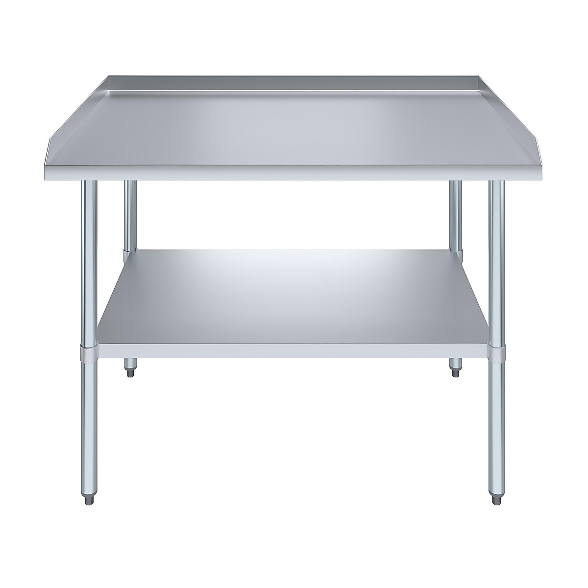 AmGood Commercial Work Table with Backsplash and Sidesplashes | Height: 35" | Stainless Steel Prep Table for Kitchen, Restaurant, Garage, Laundry | NSF (48" Long x 30" Deep)