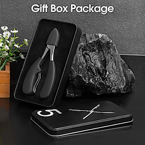 Podiatrist Toenail Clippers Ingrown or Thick Toe Nail Clippers for Men, Toenail Cutters Nipper Precision Diabetic Pedicure Tool Curved Edge, opove X5 (Silver)