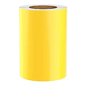Premium Vinyl Label Tape for DuraLabel 9000 / Kodiak, LabelTac 9, VnM 8, SafetyPro 9G and Viscom ProMax 9, Yellow, 8" x 150'
