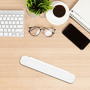 TechMatte Portable Electronic Device Cover, Compatible with Apple Pencil 1st and 2nd Generation and Accessories-White with Blue Inner Liner, Case