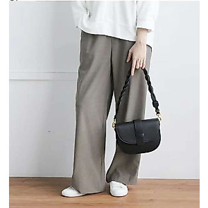 YXBQueen Black Bags for Women Purses and Handbags PU Leather Crossover Bag Over the Shoulder Bags, Black Saddle Bags