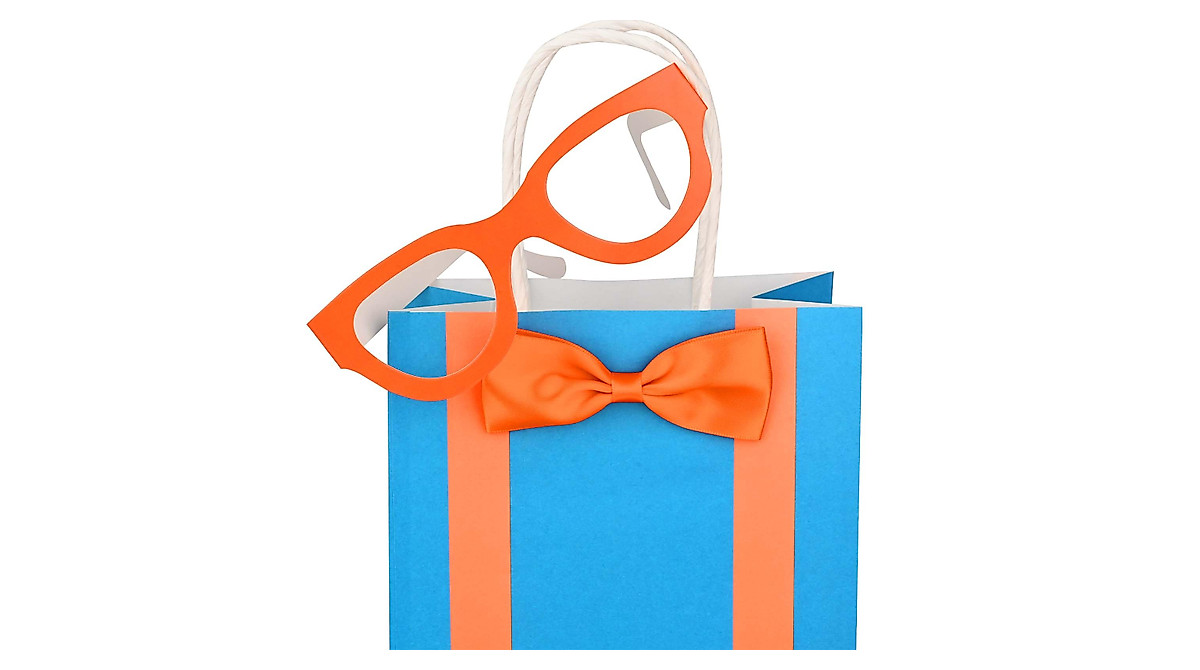 Bolsome 20Pcs Orange Blue Party Favor Bags with 20Pcs Paper Glasses and ...