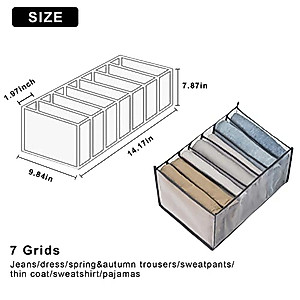 LANSKYWARE 3 PCs Drawer Organizers for Clothing,Clothes Drawer Mesh Separation Box,Wardrobe Folding Clothes Organizer Drawer Organizers,Storage Clothes Compartment Organizer for Pants Jeans T Shirt