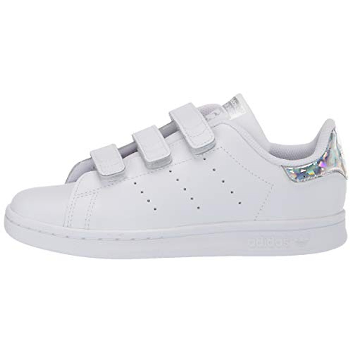 adidas Originals Kids Stan Smith Sneaker, White/White/Black, 9 US Unisex Toddler