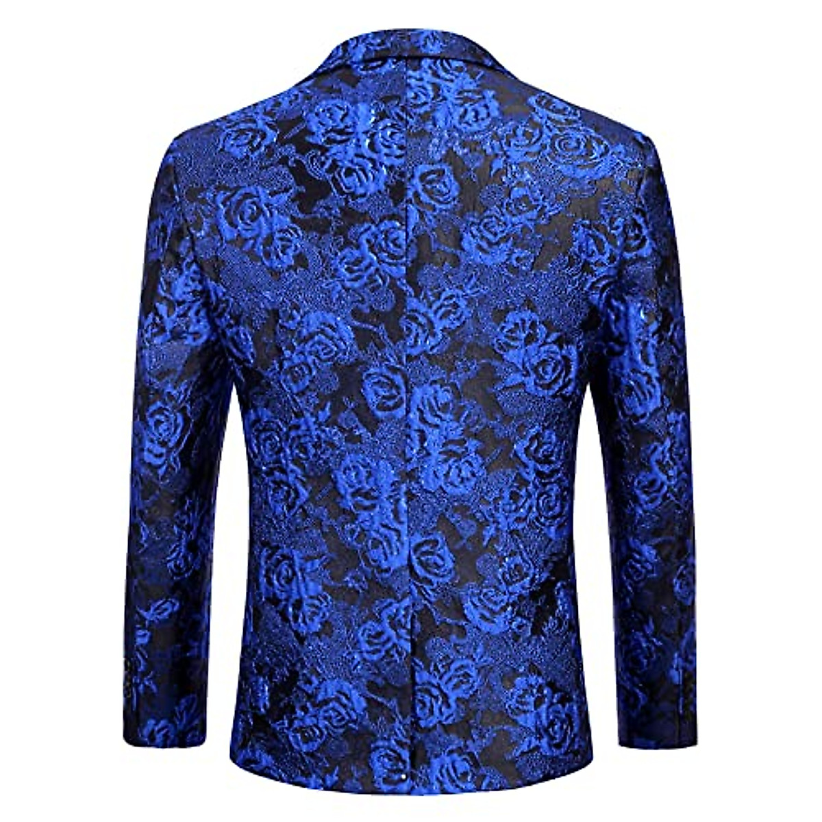 COOFANDY Men's Floral Tuxedo Jacket Rose Embroidered Suit Jacket Wedding Prom Dinner Party Blazer