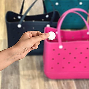 4-Pack Replacement Rivets Large Beach Bag Straps Button Repair Rivet Rubber Tote Bag Handles Buckle Accessories Standard and Oversized XL Pool Bag for Women