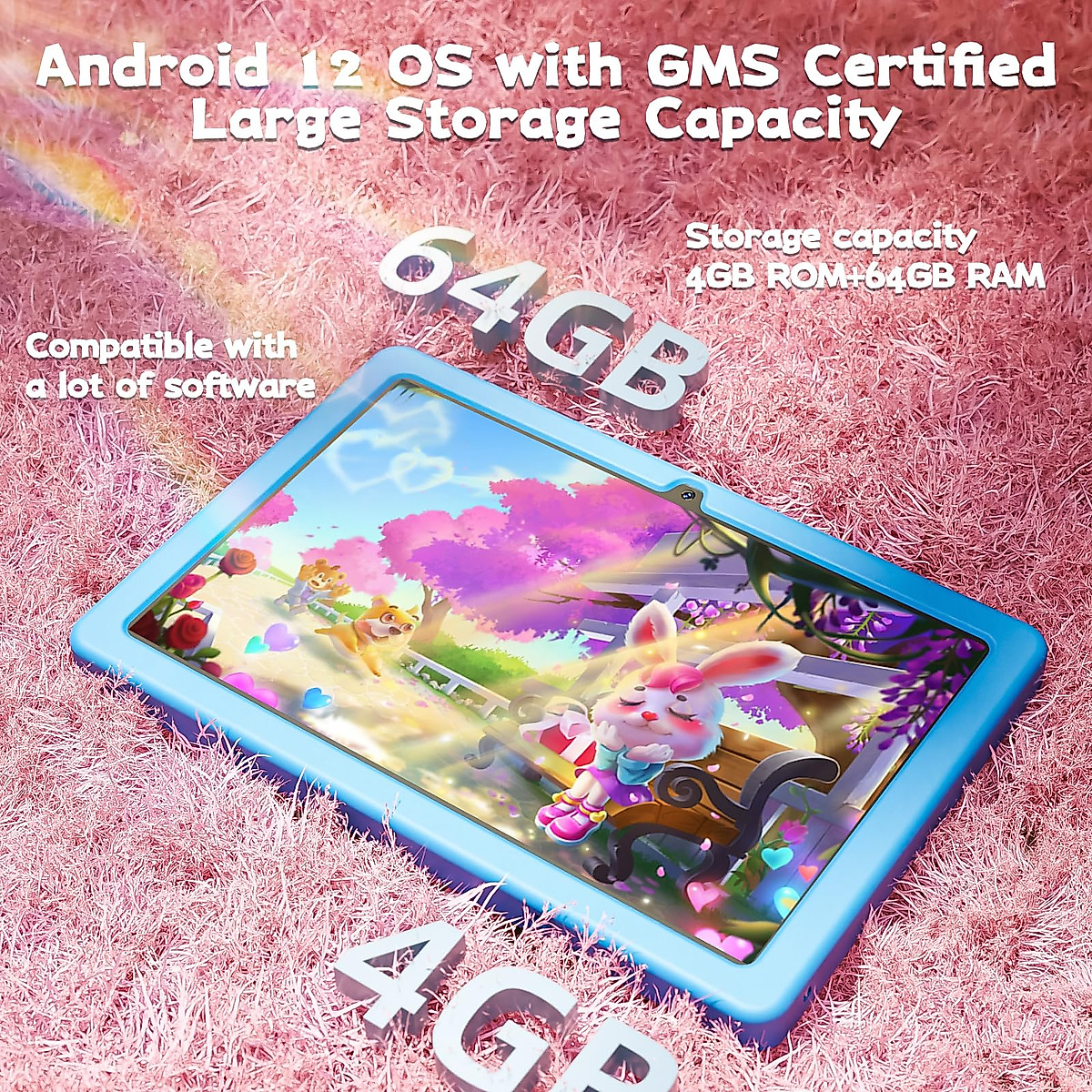 SGIN 10.1 Inches Tablet, A133 Quad-Core Processor 1.6GHz Android 12, HD 2+5MP Dual Camera, IPS Touch Screen 5000mWh Battery Life 2GB RAM 32GB ROM, 32GB TF Card Expansion, WiFi, Bluetooth, Black