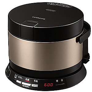 HITACHI IH Rice Cooker Ohitsu-Gozen 2.0 Go (300g / 10.5oz), Brown-Gold, RZ-WS2M N