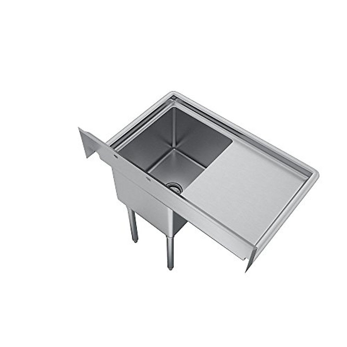 Elkay Dependabilt Stainless Steel 36-1/2" x 25-13/16" x 43-3/4" 16 Gauge One Compartment Sink w/ 18" Left Drainboard and Stainless Steel Legs