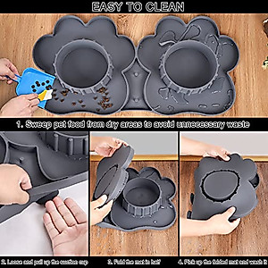 Dogvingpk Spill Proof Dog Food and Water Bowls Set with Suction Cup and Silicon Mat - Non Tipping Dog Dishes for Small and Medium Sized Dogs