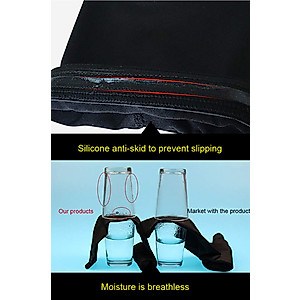 Mcolics Sports Non Slip Compression Full Knee Leg Long Sleeves (1 Pair) for Adult Men Women, Leg Pant Tights Knee Brace Thigh Calf Support for Basketball Football Cycling Running (Dark Blue, Medium)