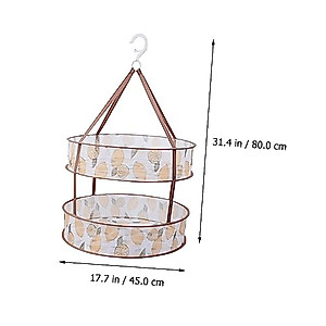 BioNyt Folding Clothes Drying Rack 1pc Double Clothes Basket Hanging Flat Clothes Rack Bra Mesh Dryer Towel Dryer Lingerie Hangers Towel Drying Rack Sweater Drying Basket Sock Hanger