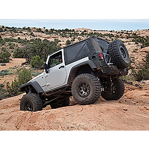 Smittybilt Replacement Soft Top with Tinted Windows and No Upper Doors (Black Diamond) - 9075235