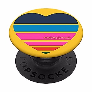 IMOMSOHARD Rainbow Heart (Yellow) PopSockets Stand for Smartphones and Tablets